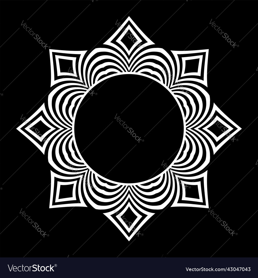 Decorative pattern for circle frame Royalty Free Vector