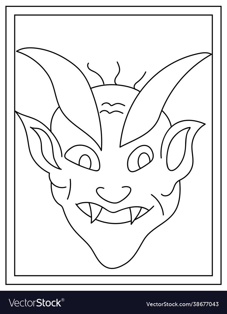 Devil drawing Royalty Free Vector Image - VectorStock