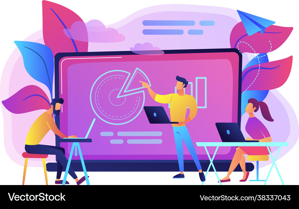 Digital classroom concept Royalty Free Vector Image