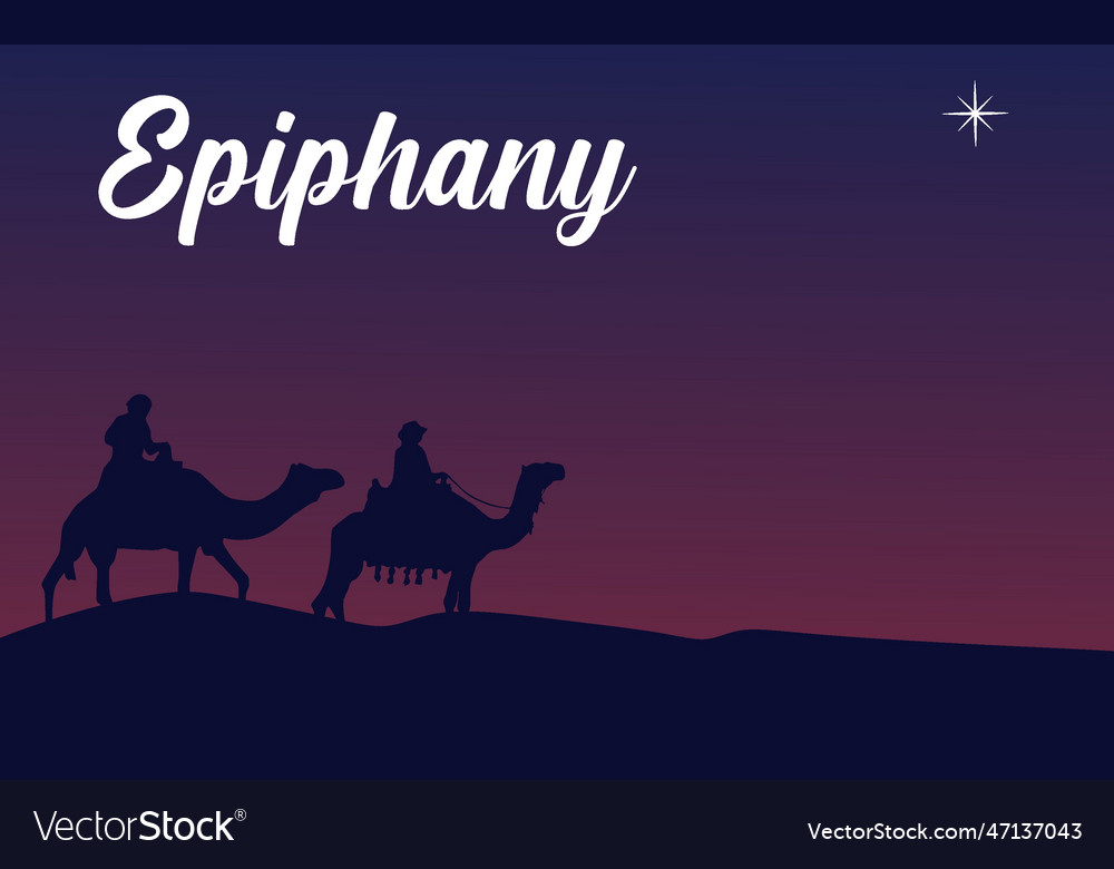 Epiphany christian with beautiful view Royalty Free Vector