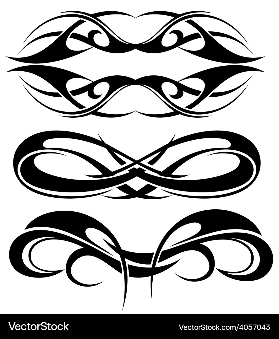 Tribal Infinity Symbol Infinity Symbol Icons Vector Illustration Stock