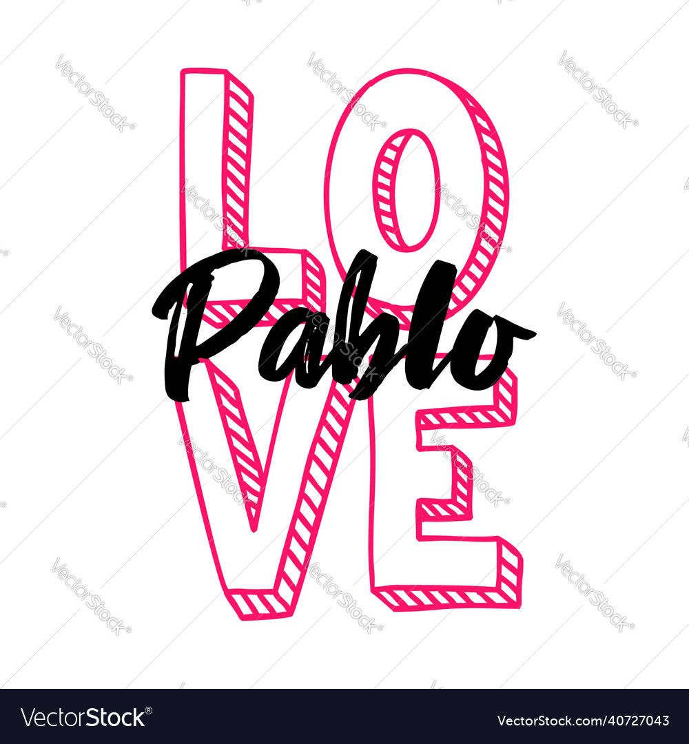 Pablo Royalty Free Vector Image - VectorStock