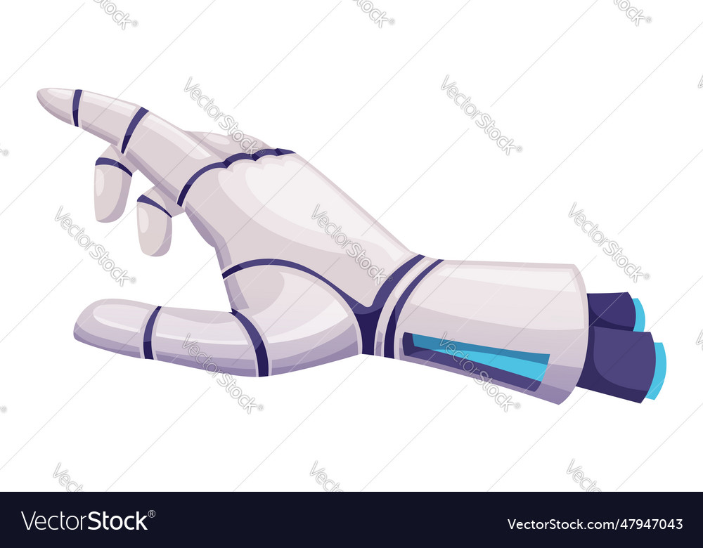 Robotic prosthesis human hand with metal fingers Vector Image Robotic prosthesis human hand with metal fingers Vector Image