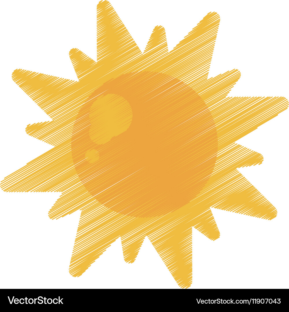 Sun energy natural symbol design ed Royalty Free Vector