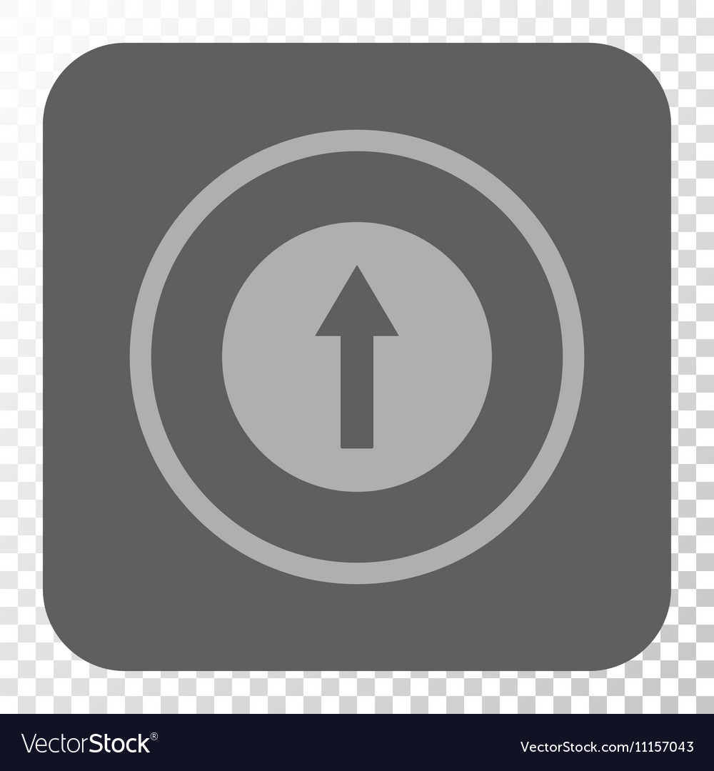 Up rounded arrow square button Royalty Free Vector Image