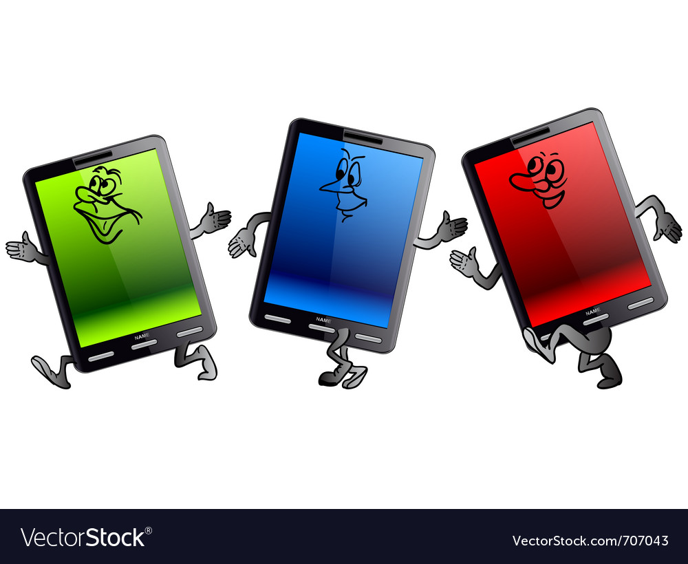 Vertical tablet computer Royalty Free Vector Image