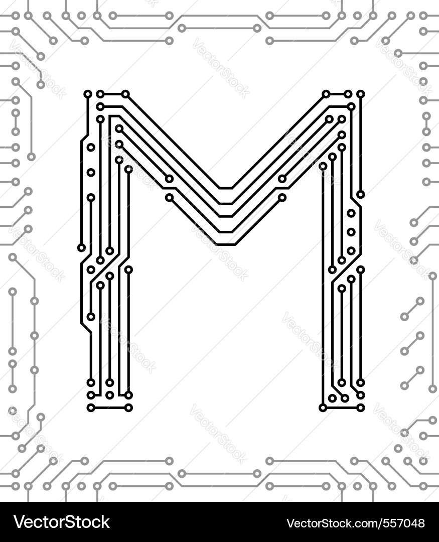 Circuit Board Alphabet