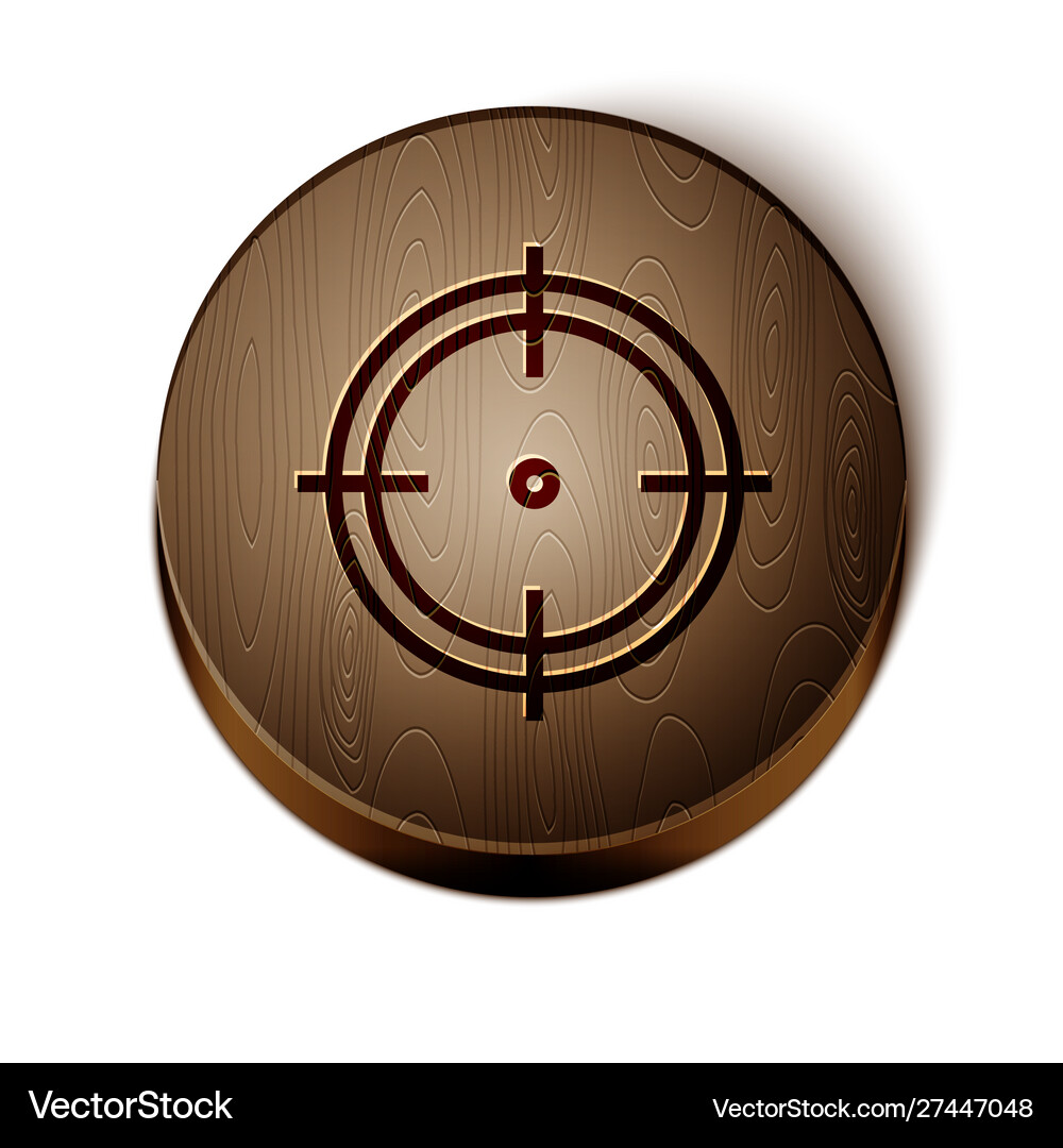 Brown line target sport for shooting competition Vector Image