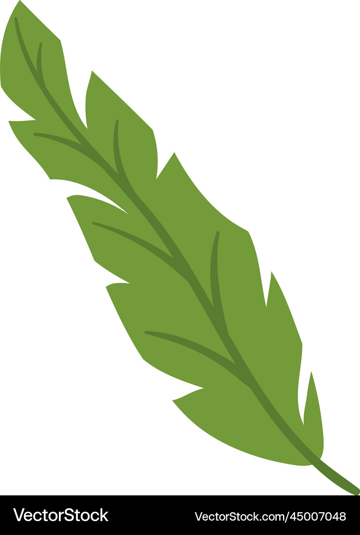 Green leaf fresh foliage symbol tree sign Vector Image