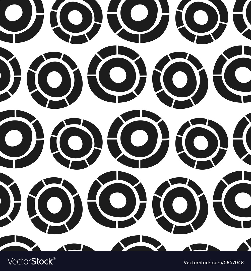 Hand drawn simple circles seamless pattern Vector Image