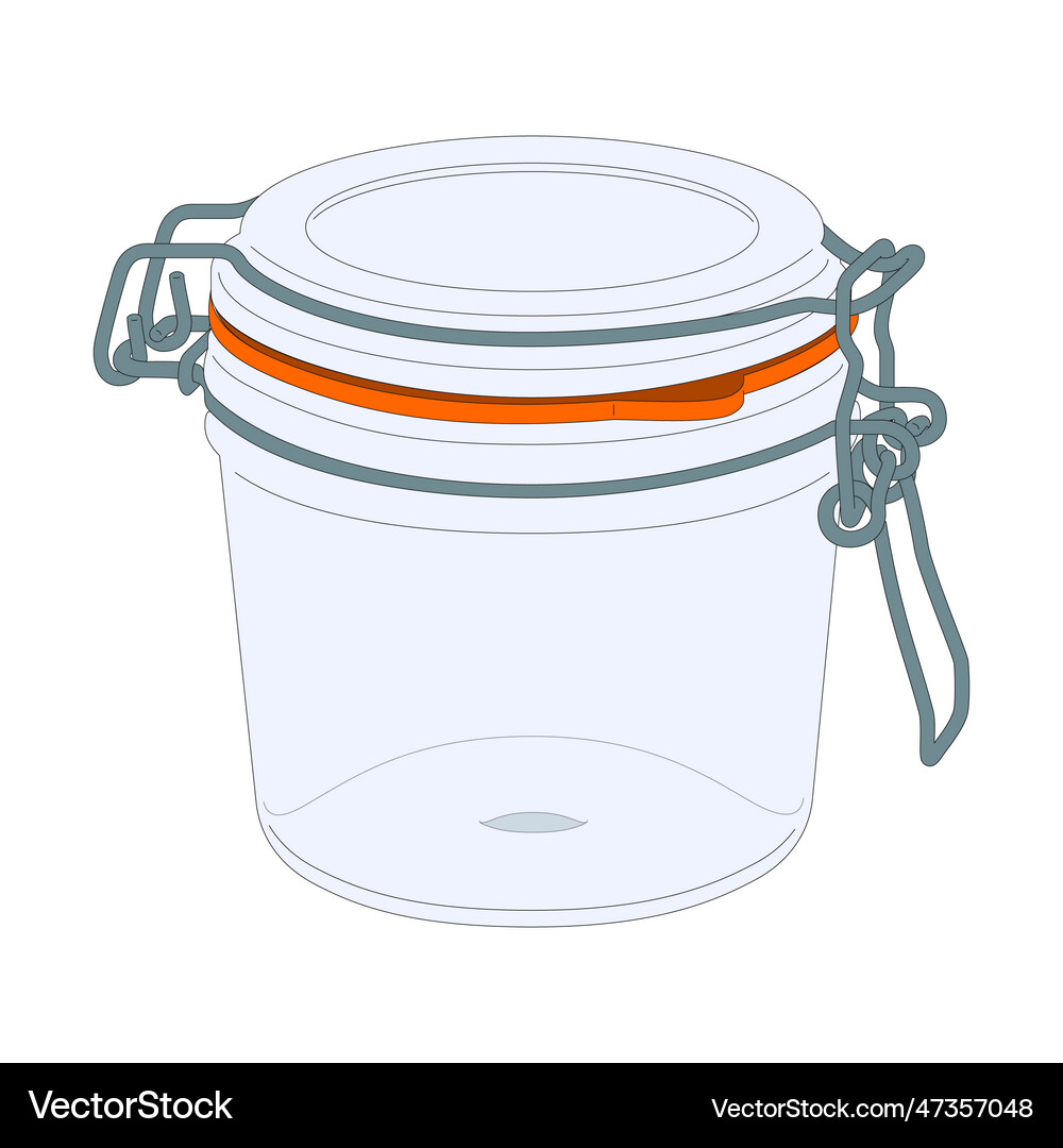 Jars for storing food on a white background Vector Image