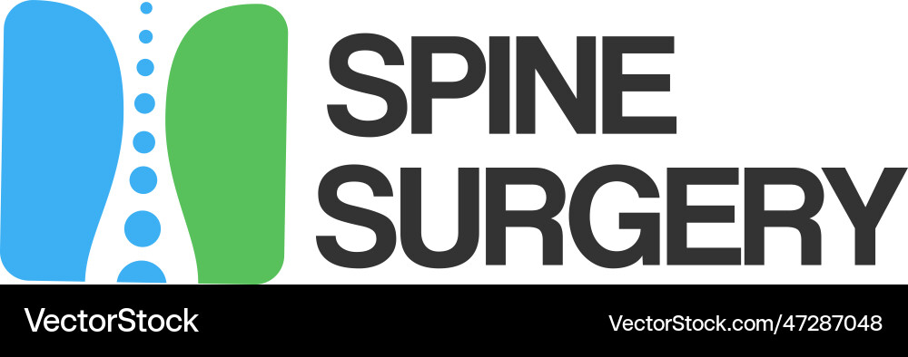 Modern simple abstract spine surgerry logo design Vector Image