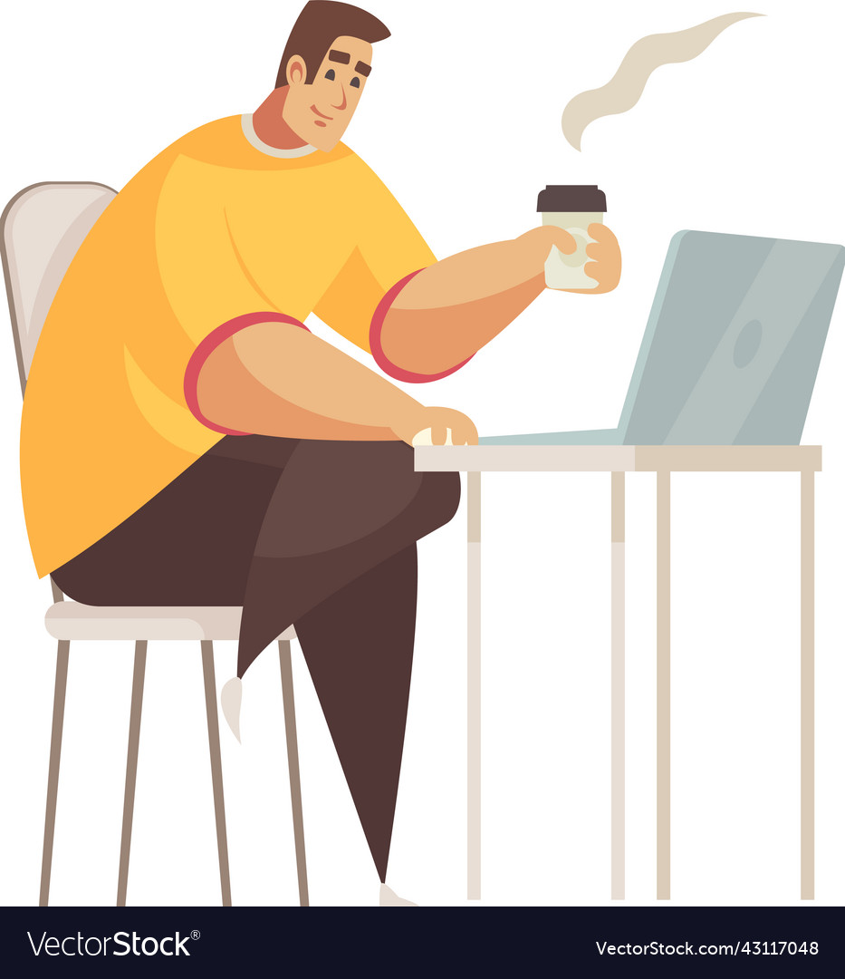 Programmer flat Royalty Free Vector Image - VectorStock