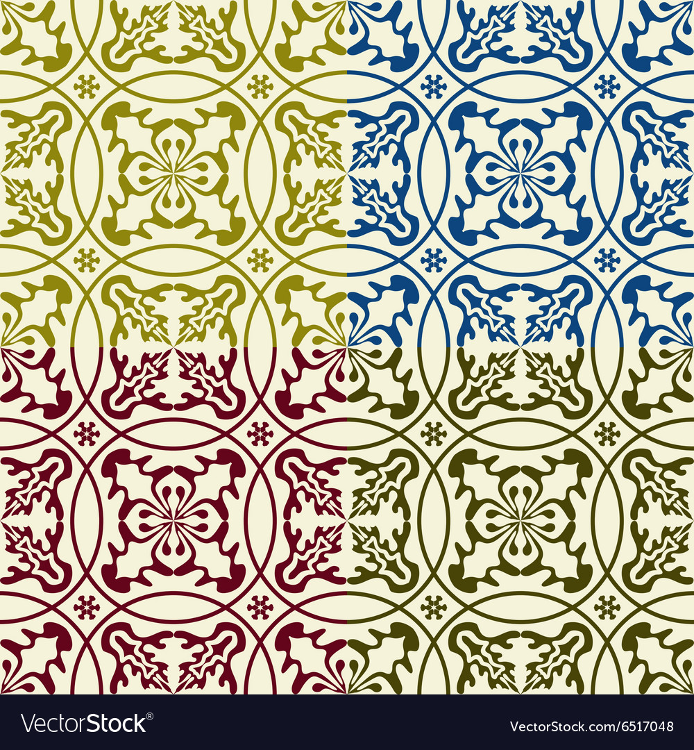 Seamless eastern patterns Royalty Free Vector Image