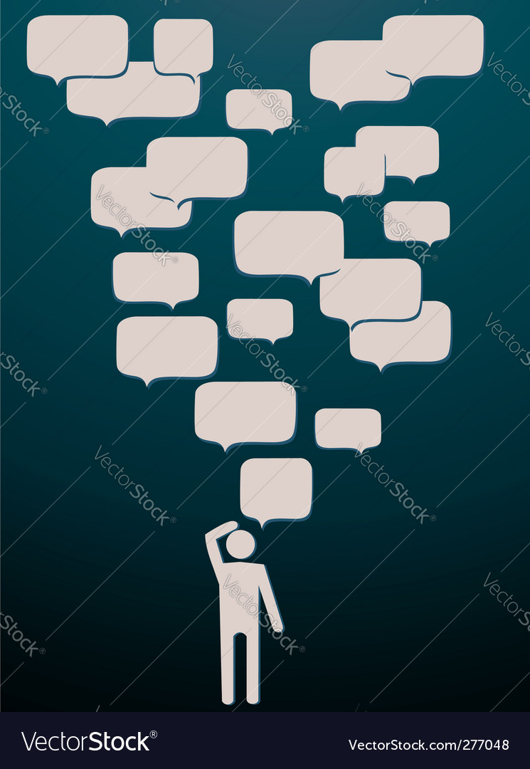 Thinking man Royalty Free Vector Image - VectorStock