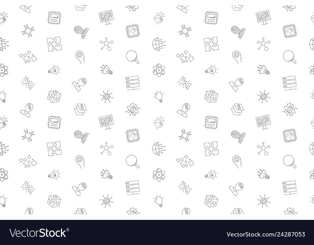 Artificial intelligence pattern Royalty Free Vector Image