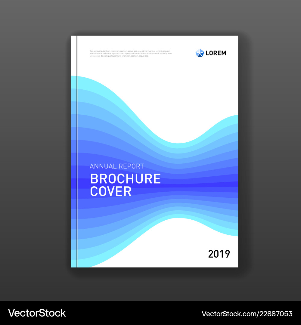 Corporate brochure cover design template Vector Image