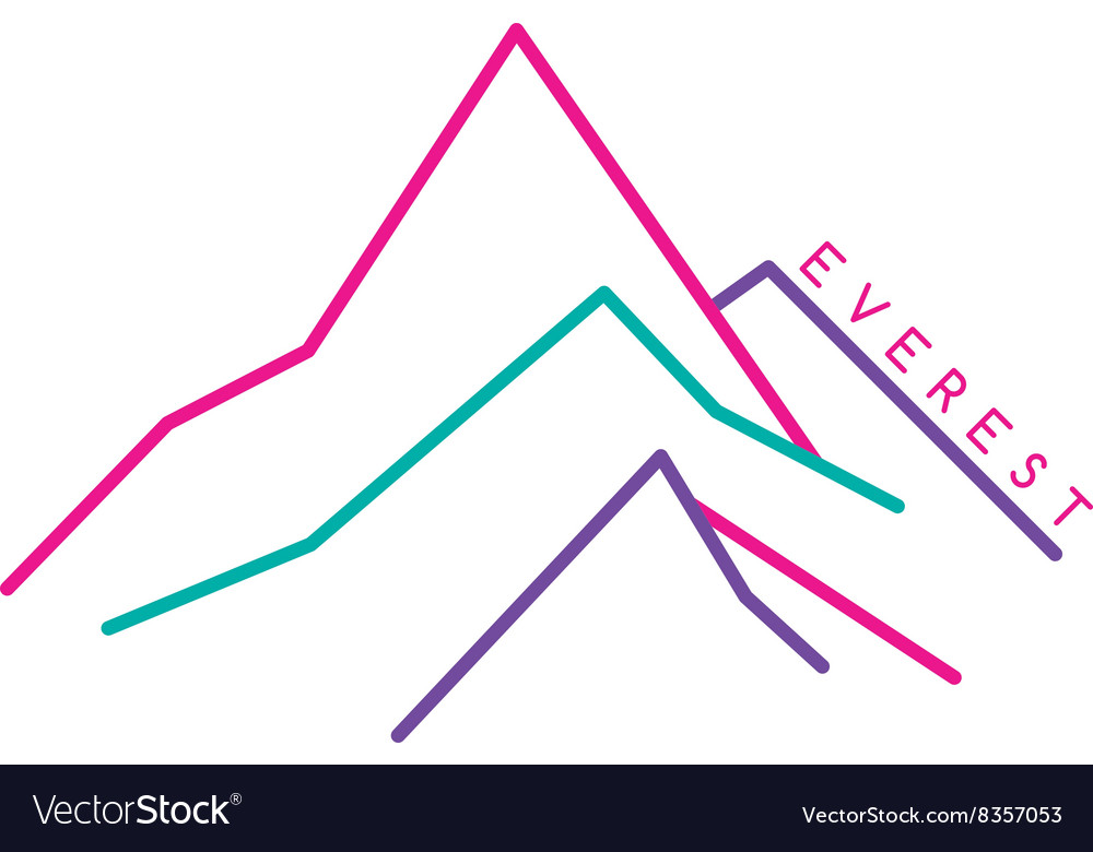Mountain range theme Royalty Free Vector Image