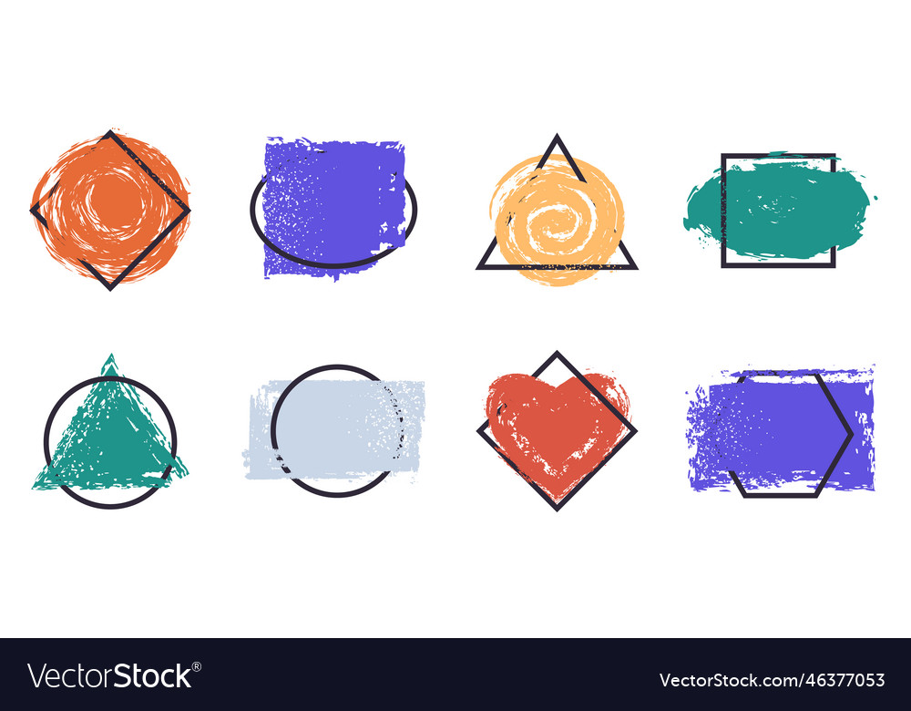 Paint splashes frames ink splash borders Vector Image