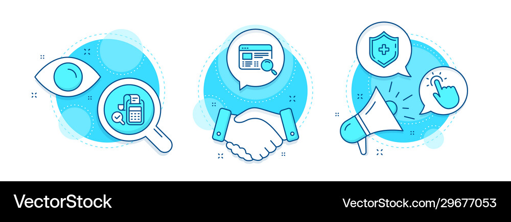 Touchpoint bill accounting and medical shield Vector Image