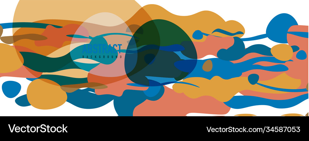 Trendy liquid style shapes abstract design Vector Image