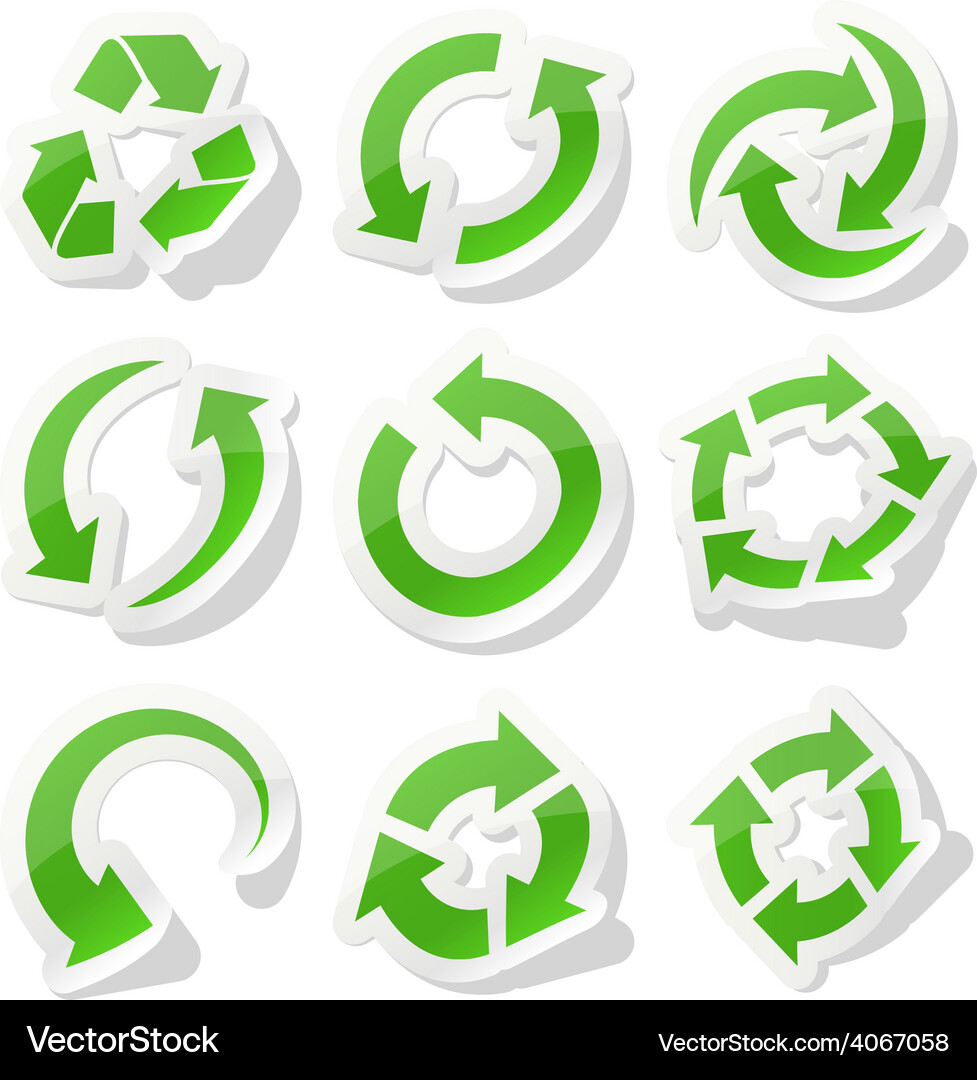 Arrow stickers Royalty Free Vector Image - VectorStock
