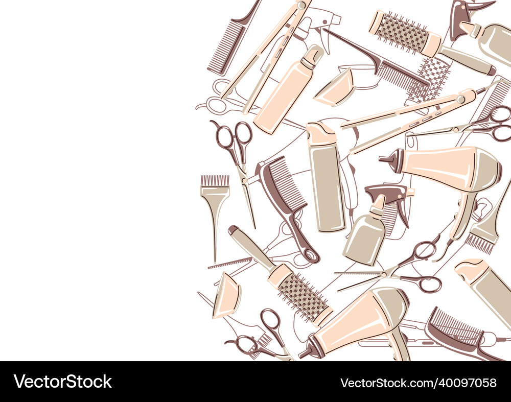 Barbershop background with professional Royalty Free Vector