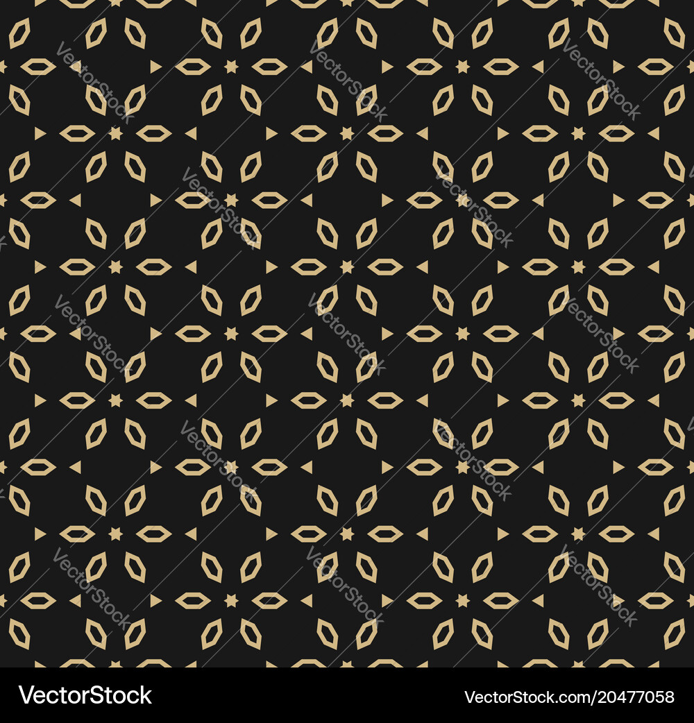 Geometric gold and black seamless luxury pattern Vector Image