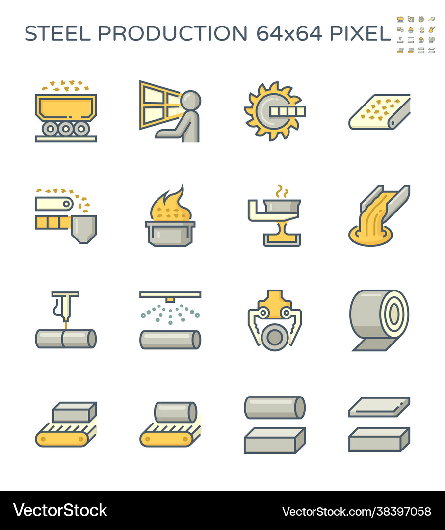 Metallurgy production industry icon Royalty Free Vector