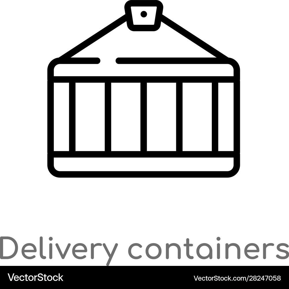 Outline delivery containers icon isolated black Vector Image