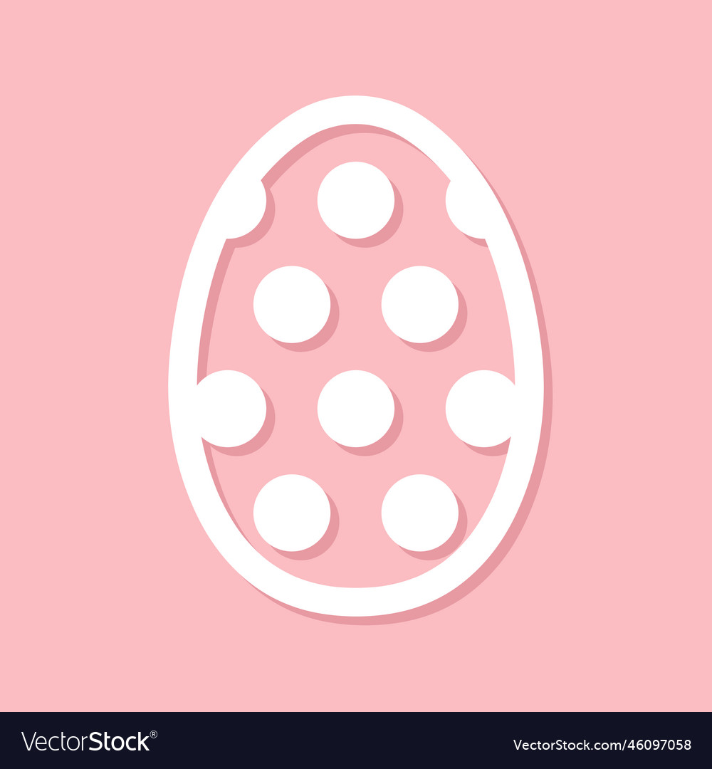 Polka dot decorated easter egg Royalty Free Vector Image