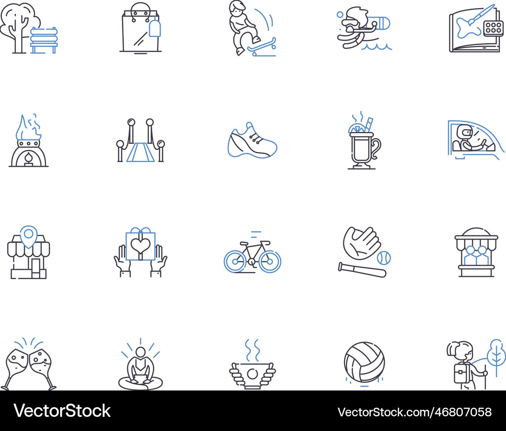 Rushing pace line icons collection fast hectic Vector Image