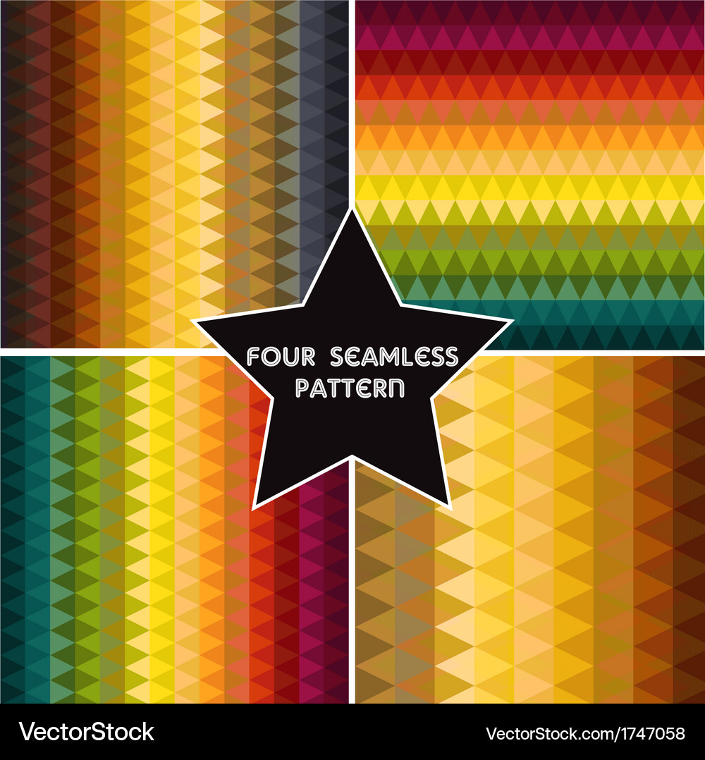 Set four colorful abstract geometric background Vector Image