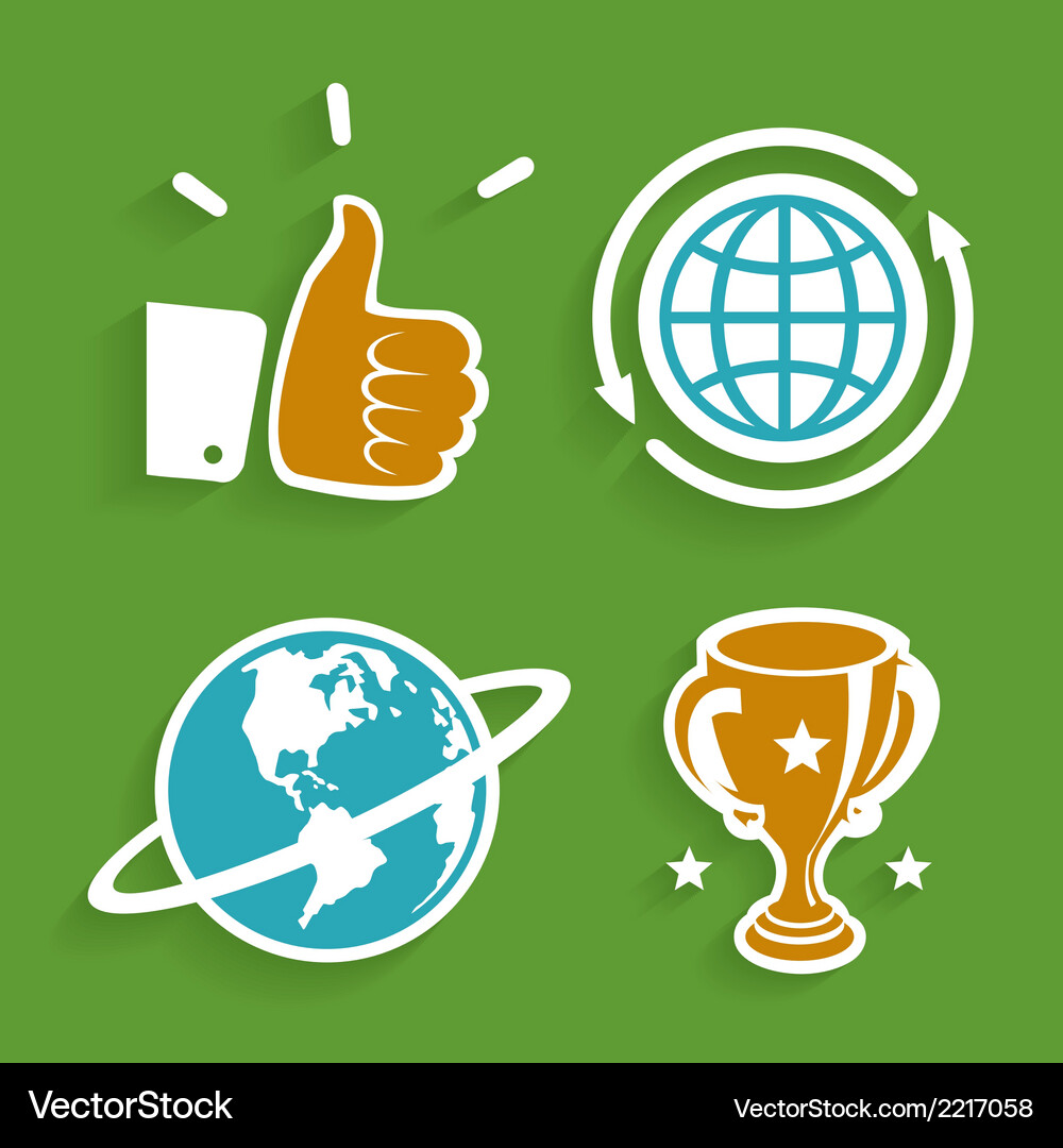 Set of bright icons Royalty Free Vector Image - VectorStock