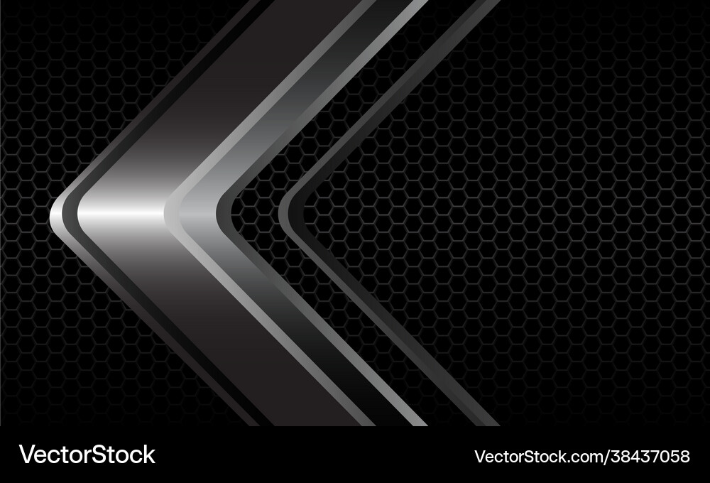 Silver Metallic Arrow Mesh Royalty Free Vector Image