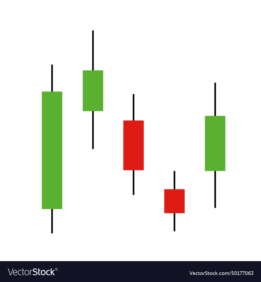 Japanese candle stick chart pattern Royalty Free Vector