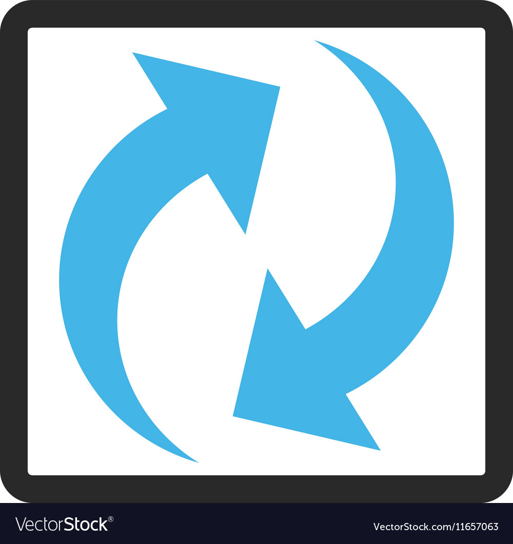 Refresh framed icon Royalty Free Vector Image - VectorStock