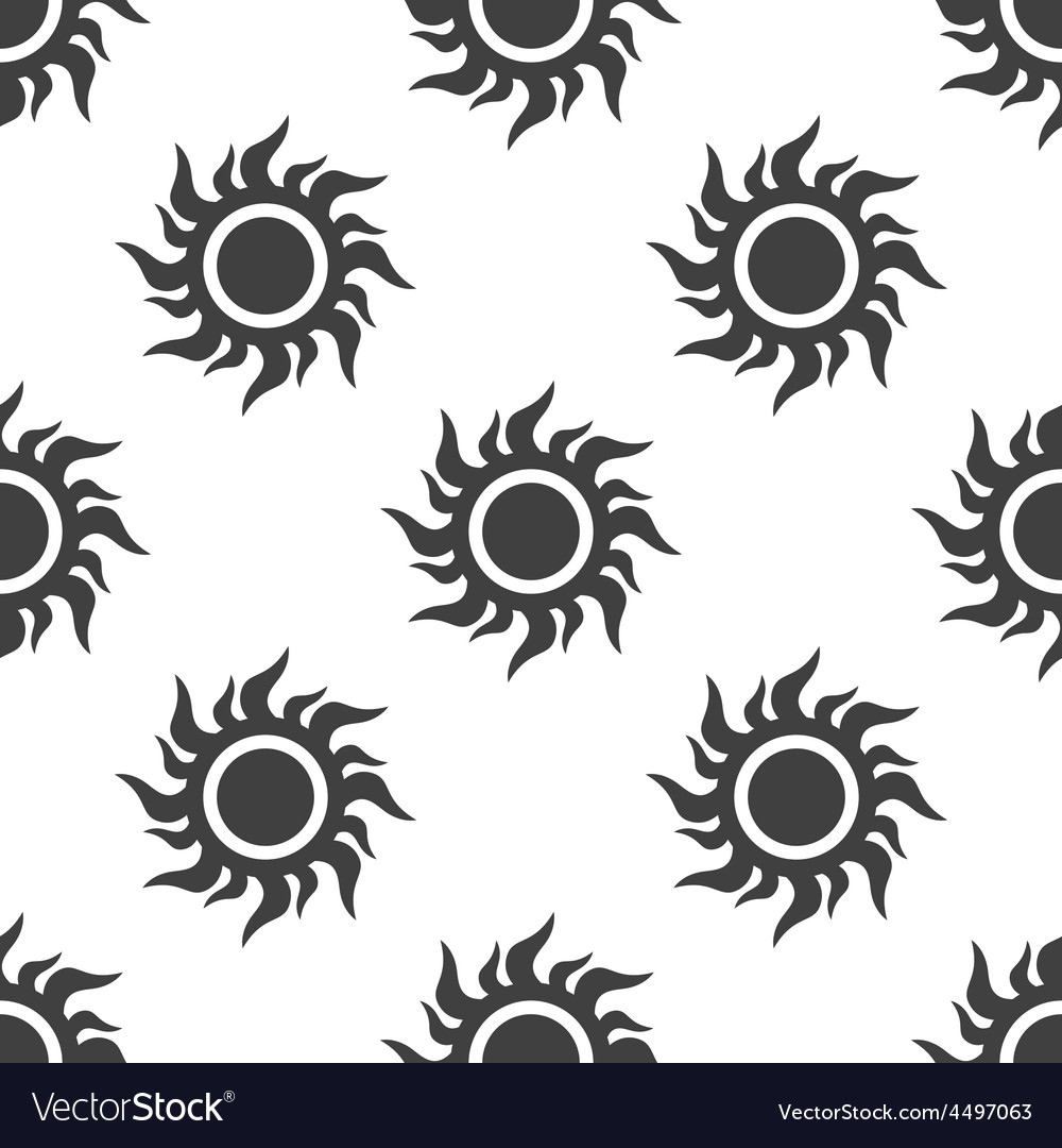 Sun seamless pattern Royalty Free Vector Image