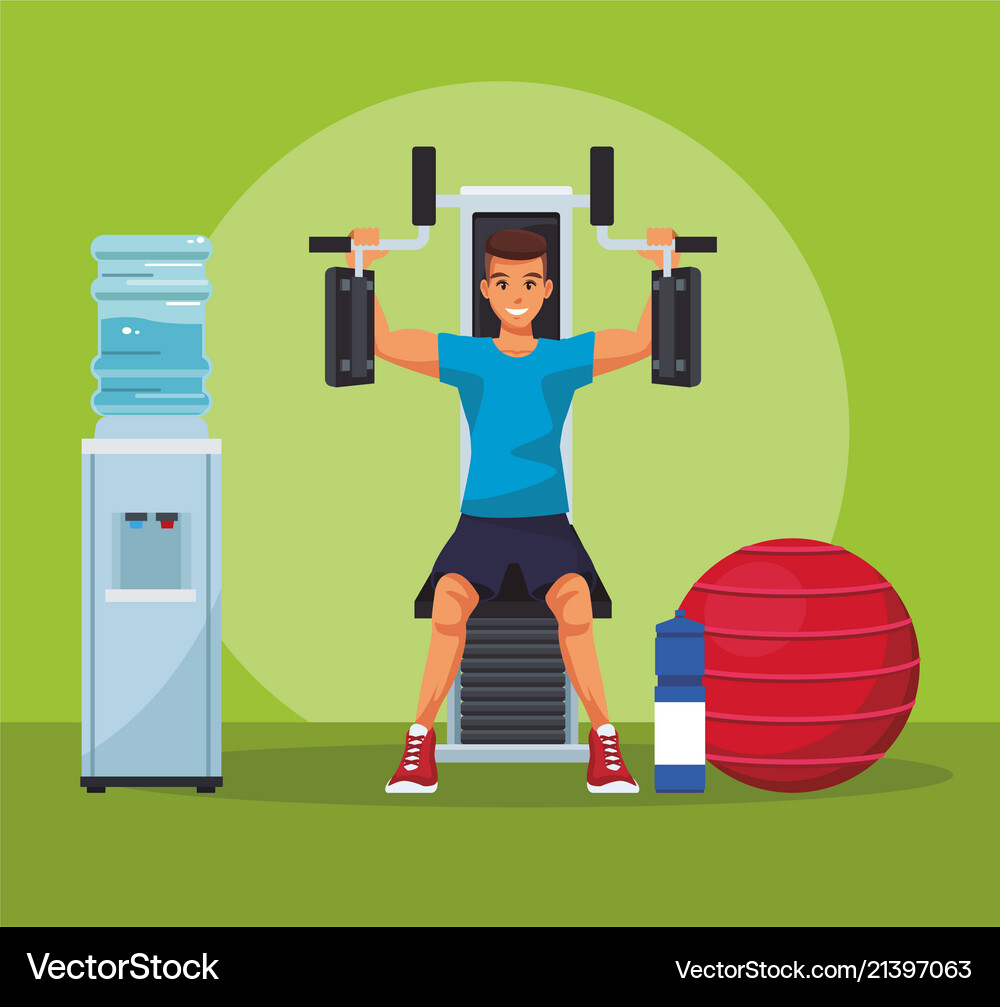 Young and fitness man Royalty Free Vector Image