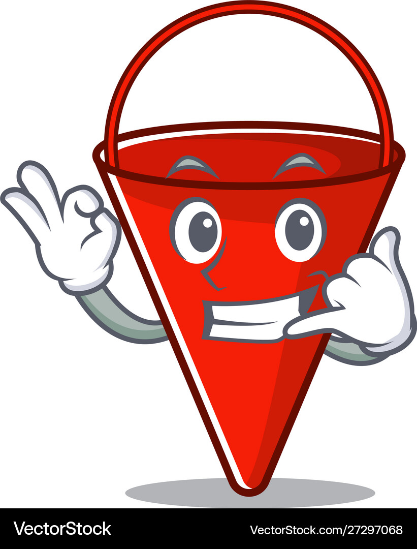Call me fire bucket toy above character table Vector Image