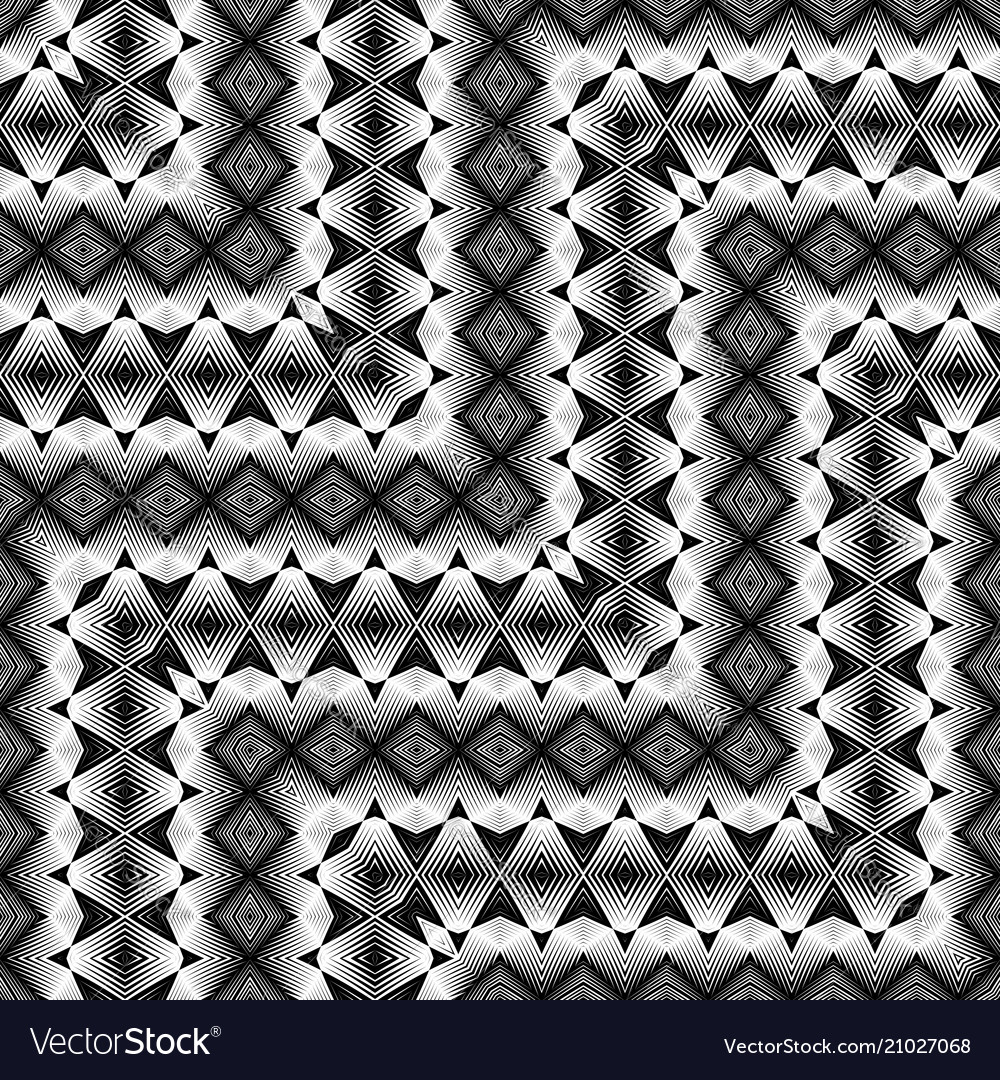 Design seamless monochrome zigzag pattern Vector Image
