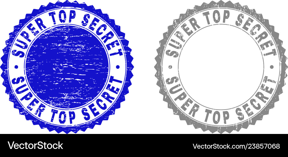 Grunge super top secret scratched watermarks Vector Image