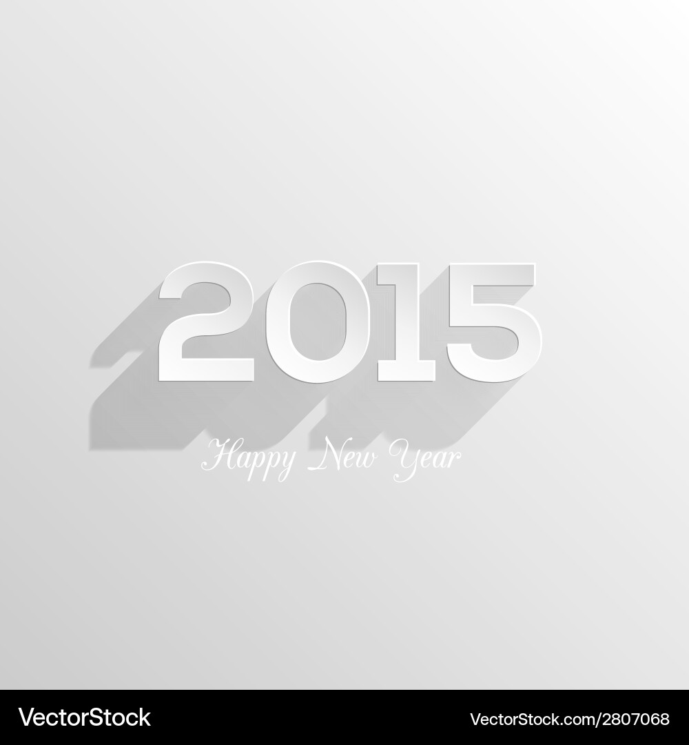 Happy new year 2015 creative greeting card design Vector Image