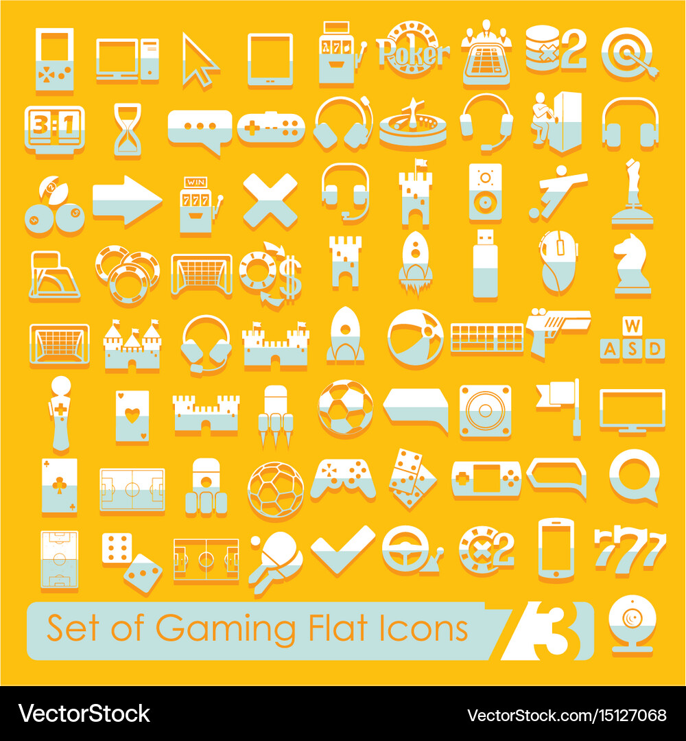 Set of game icons Royalty Free Vector Image - VectorStock
