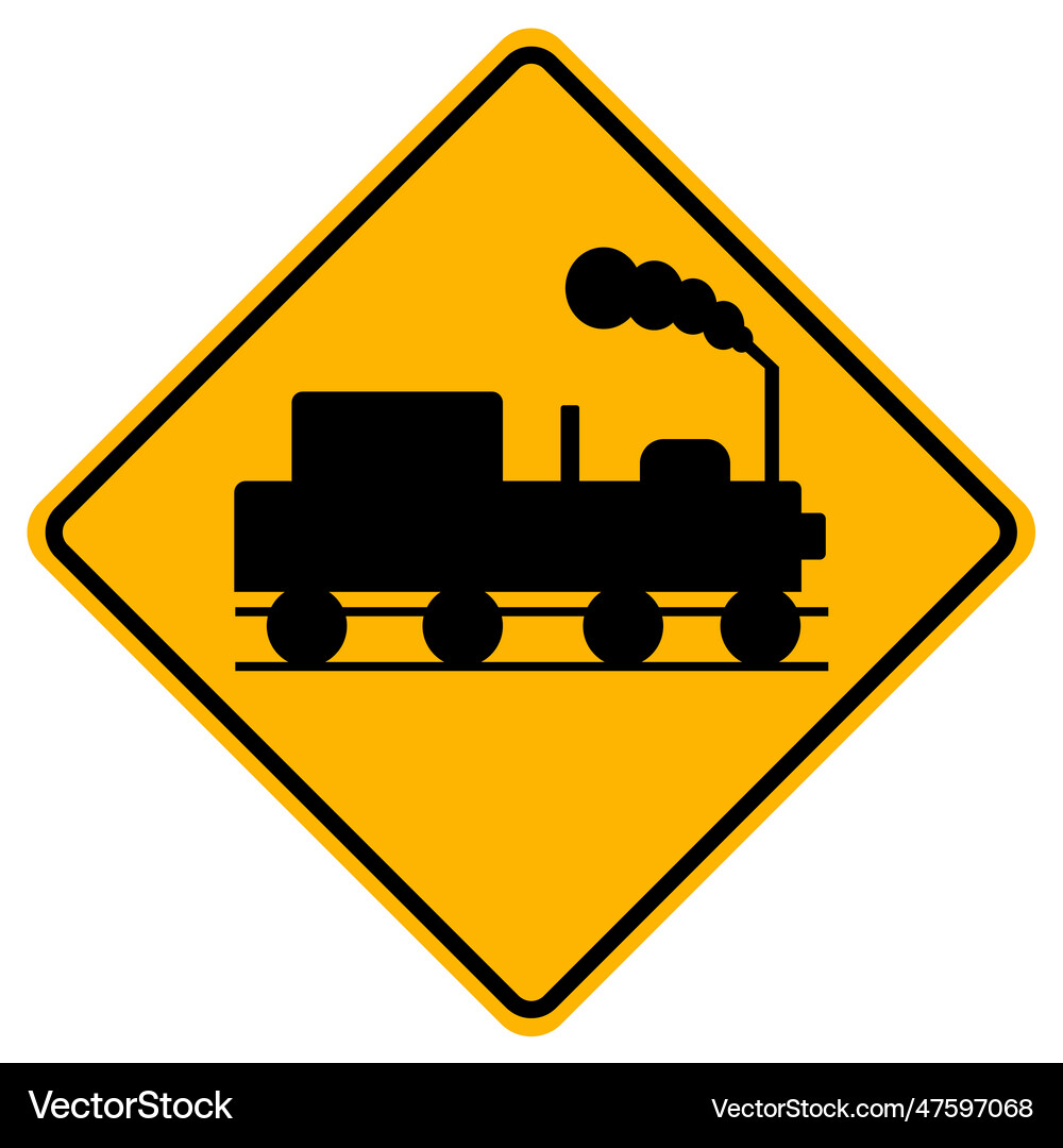 Warning signs railway crossing without gates Vector Image
