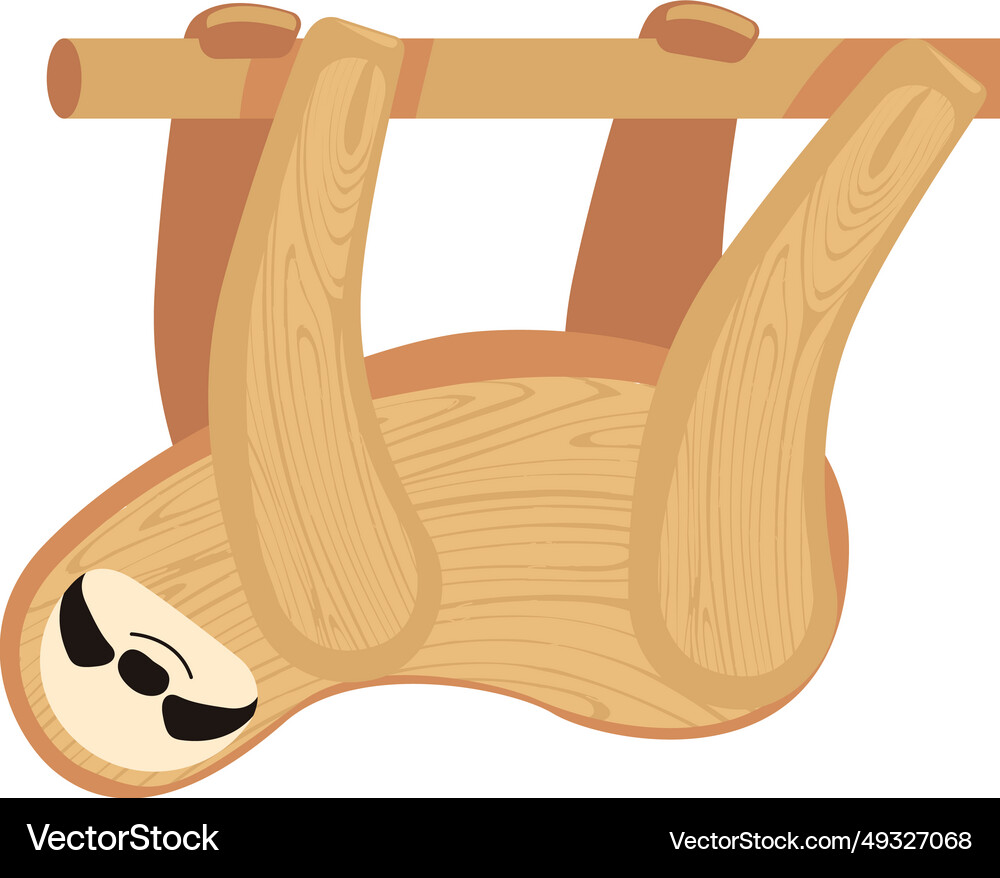 Wooden toy sloth Royalty Free Vector Image - VectorStock