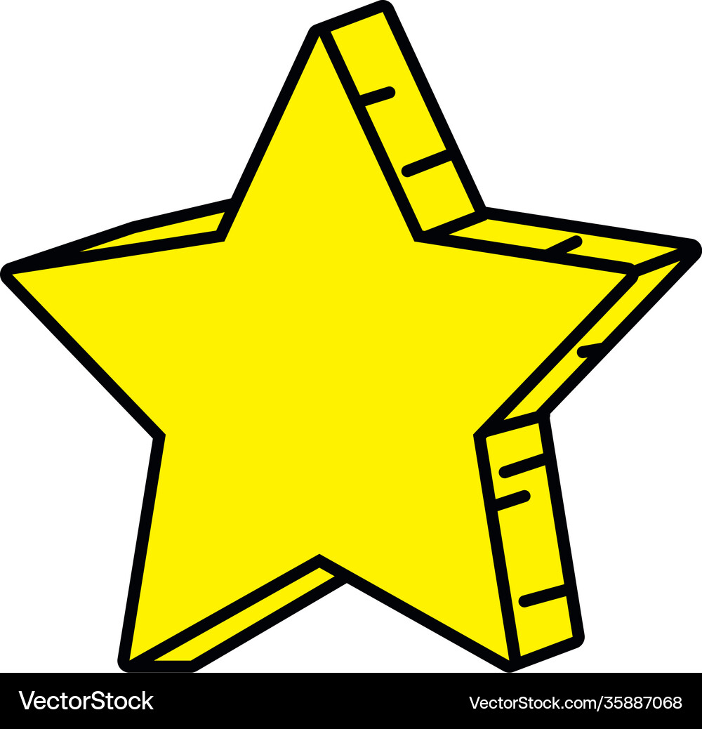 Yellow star icon colorful design Royalty Free Vector Image