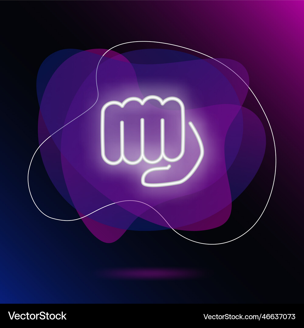 Bro fist neon sign Royalty Free Vector Image - VectorStock