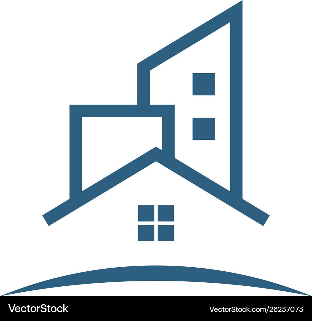 Building logo template Royalty Free Vector Image