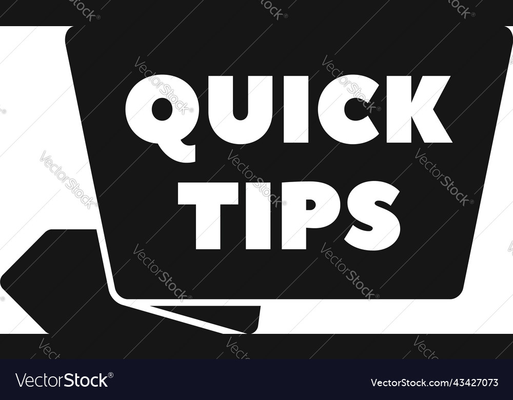 Creative tip icon simple quick trick Royalty Free Vector